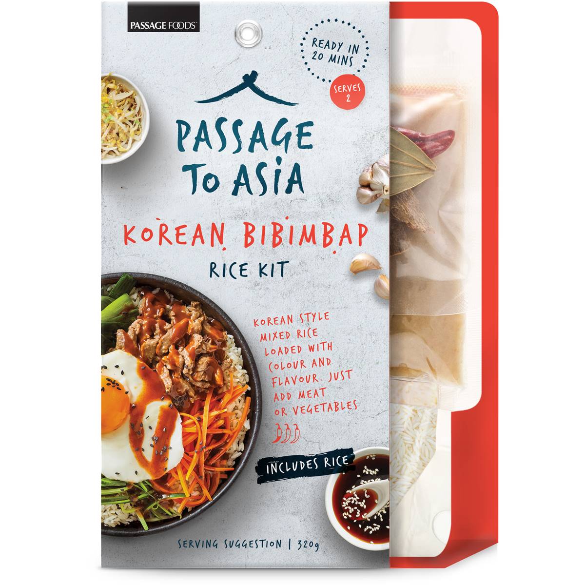 Passage To Asia Korean Bibimbap Rice Kit 320g | Woolworths