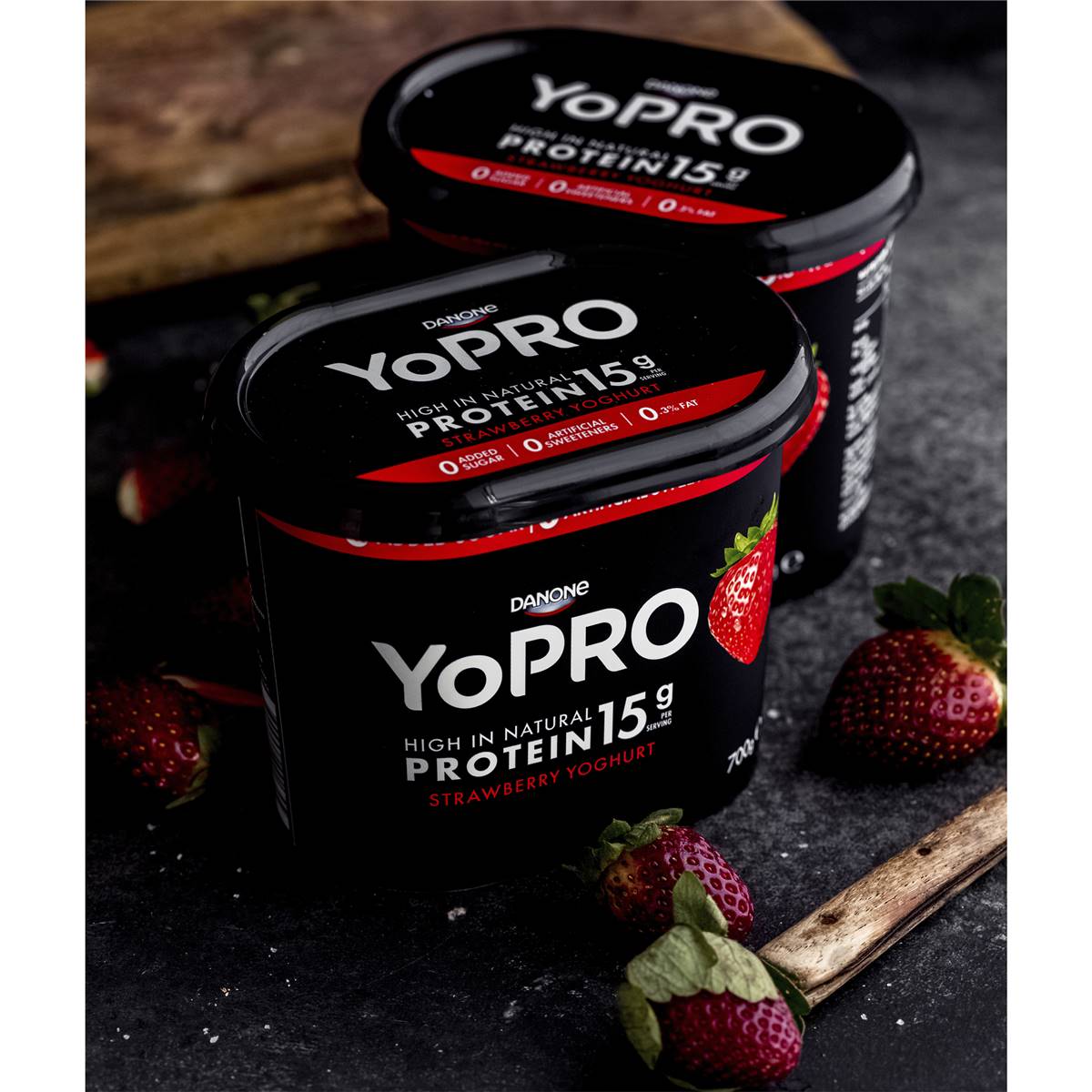 Yopro Danone High Protein Yoghurt No Added Sugar Strawberry 700g ...