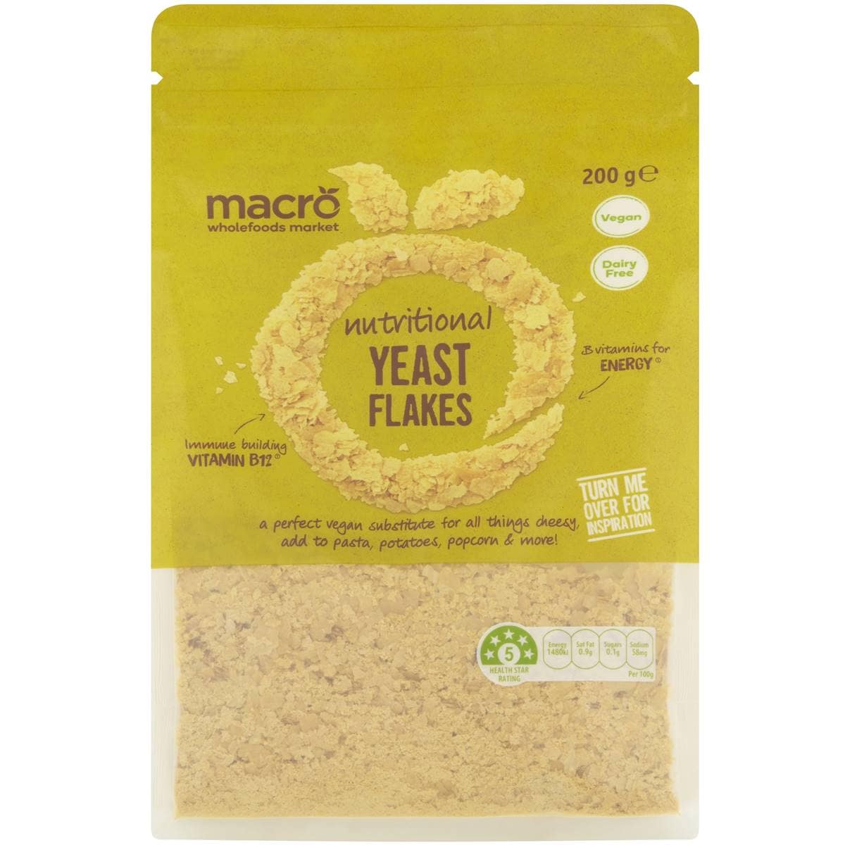 Macro Nutritional Yeast Flakes 200g | Woolworths