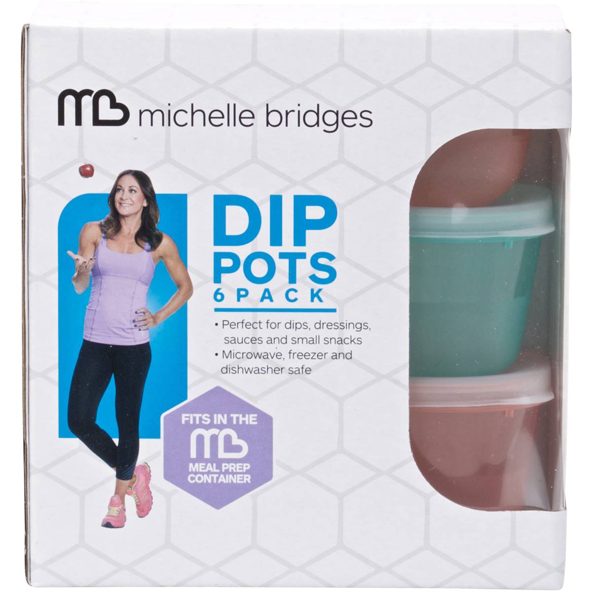 Michelle Bridges Meal Prep Dipper Pots 6 Pack | Woolworths
