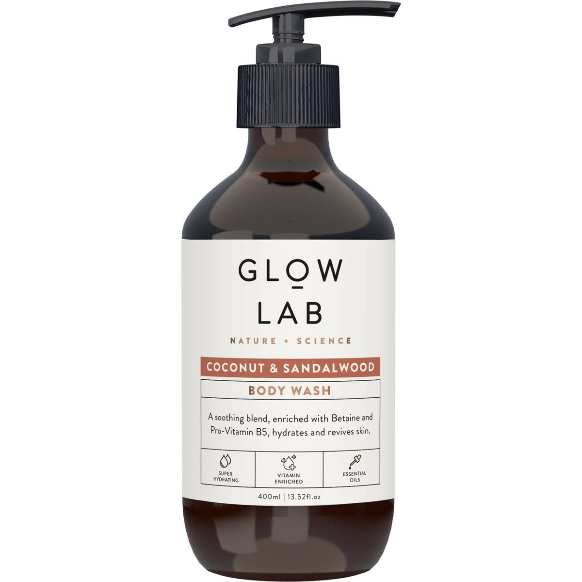 Glow Lab Coconut & Sandalwood Body Wash 400ml | Woolworths