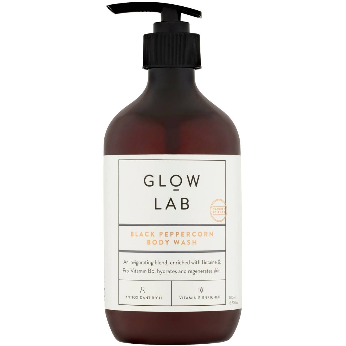 Glow Lab Body Wash Black Peppercorn 400ml | Woolworths
