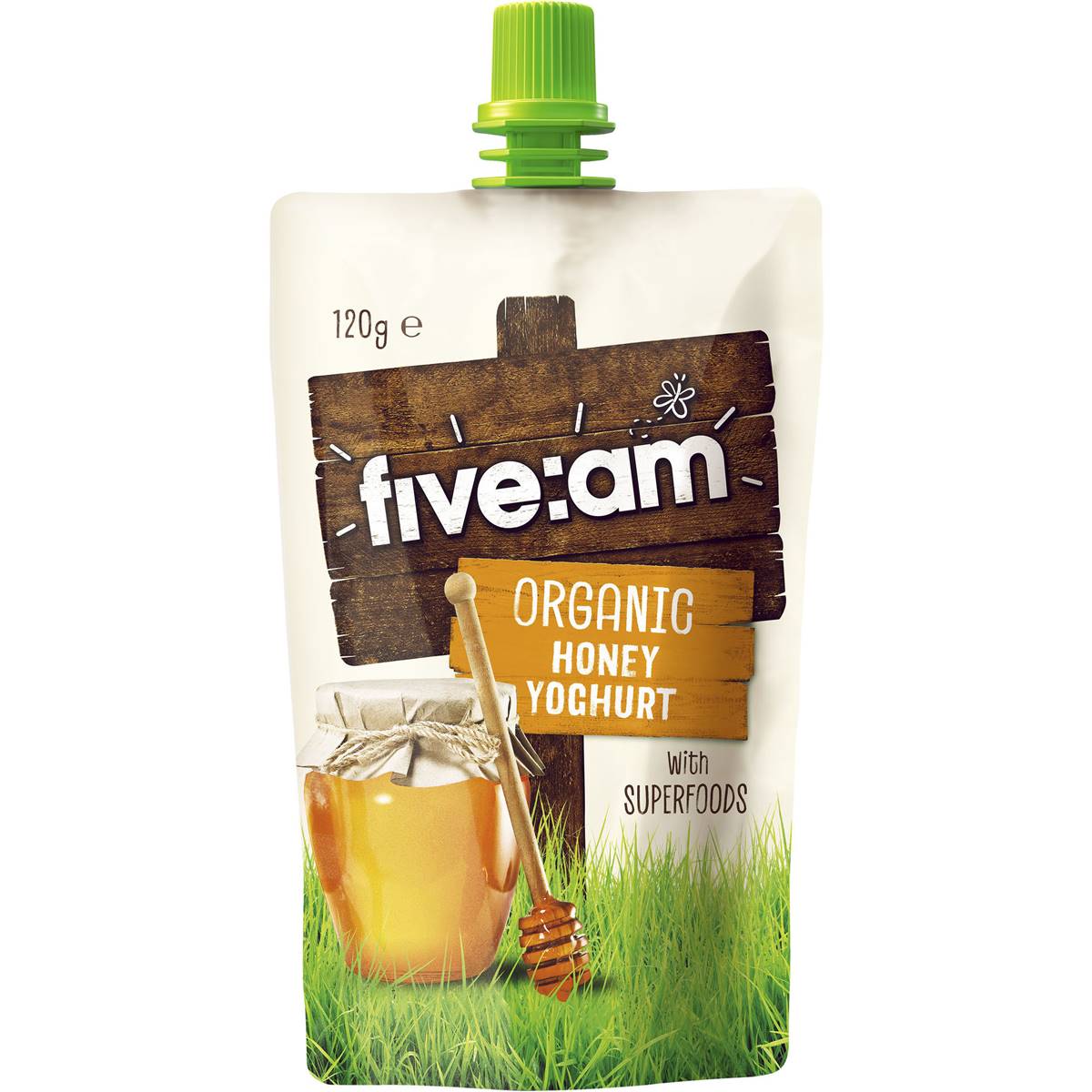 Five:am Organic Honey Yoghurt Pouch 120g | Woolworths