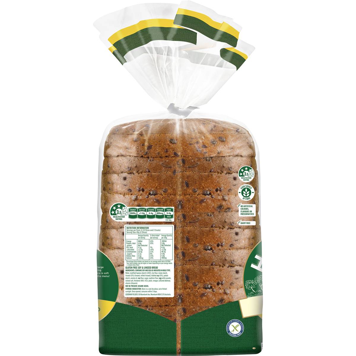 Helga's Gluten Free Soy & Linseed Loaf 500g | Woolworths
