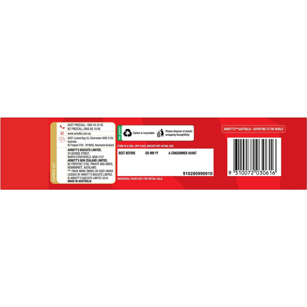 Arnott's Jatz Mini Multipack 184g | Woolworths