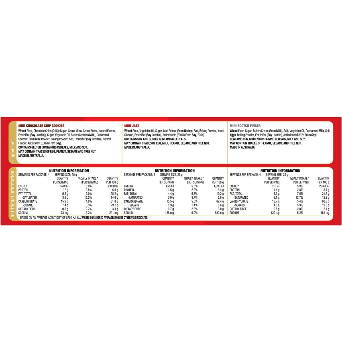 Arnott's Minis Multipack Biscuits Variety 12 Pack | Woolworths