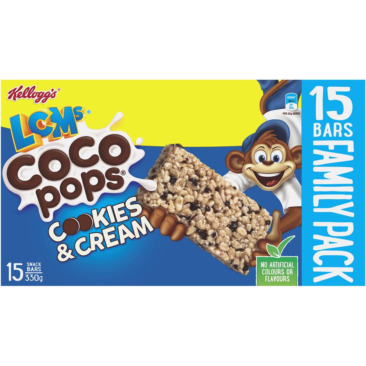 Kellogg's Lcms Coco Pops Cookies & Cream Snack Bars 330g | Woolworths