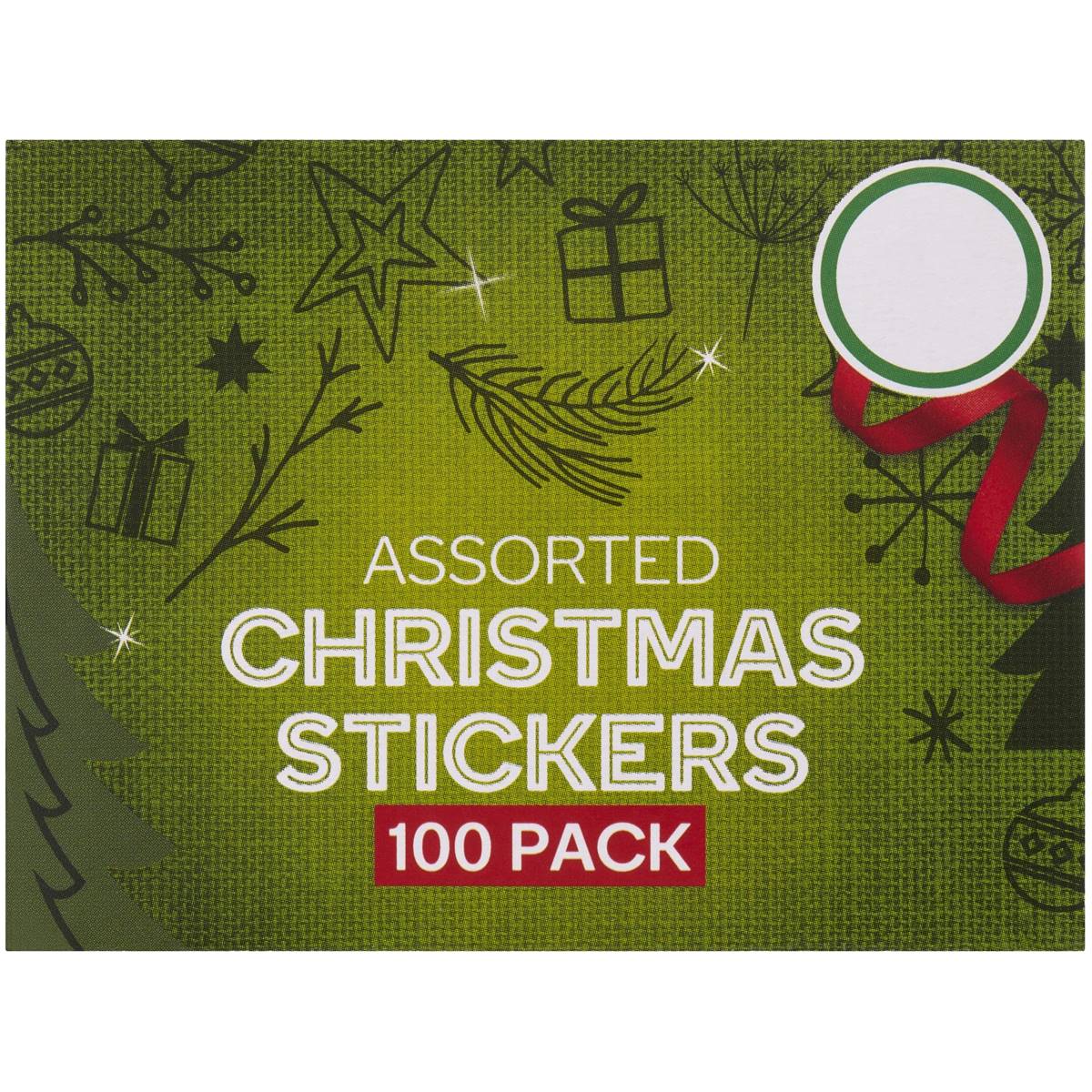 Christmas Stickers Boxed 100 Pack | Woolworths