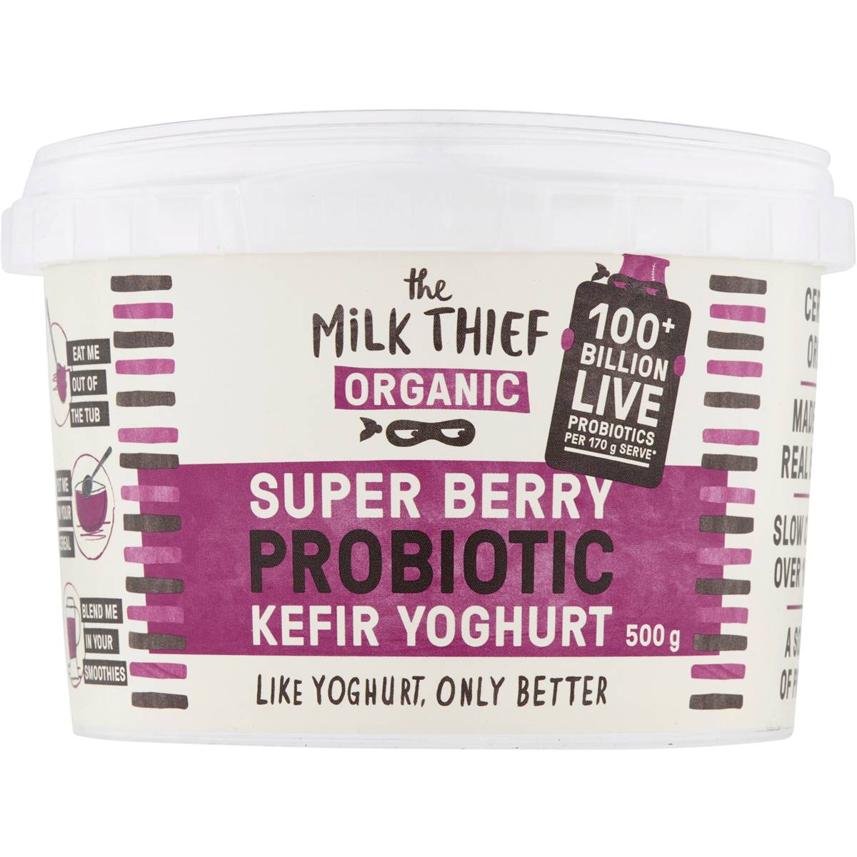 The Milk Thief Super Berry Kefir Yogurt 500g | Woolworths