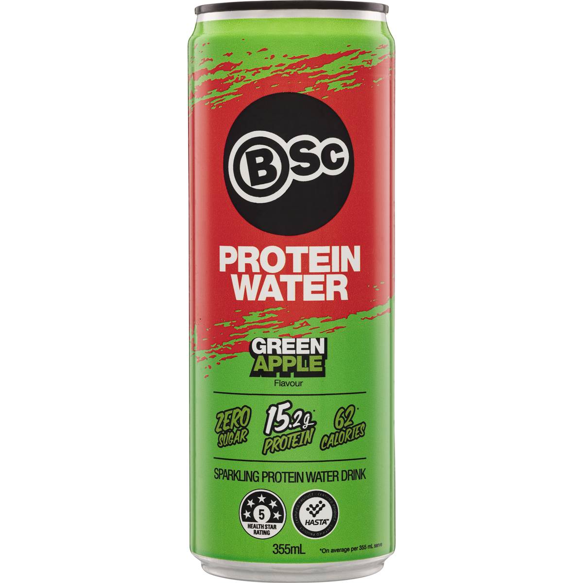 Bsc Protein Water Green Apple 355ml | Woolworths