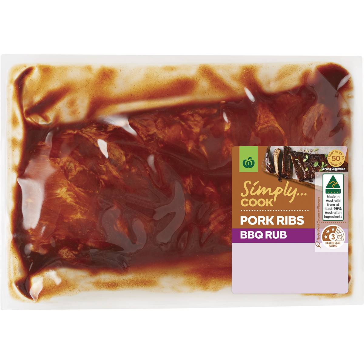 Woolworths Simply Cook Pork Ribs With Bbq Rub 600g - 1kg | Woolworths