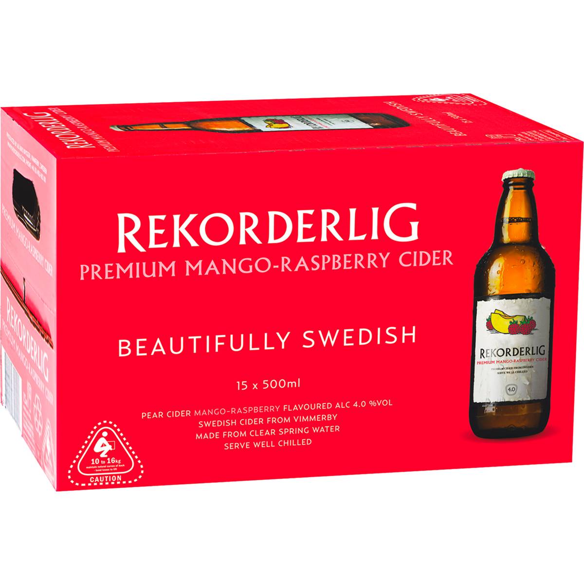 Rekorderlig Mango & Raspberry Cider Bottles 15x500ml Pack | Woolworths