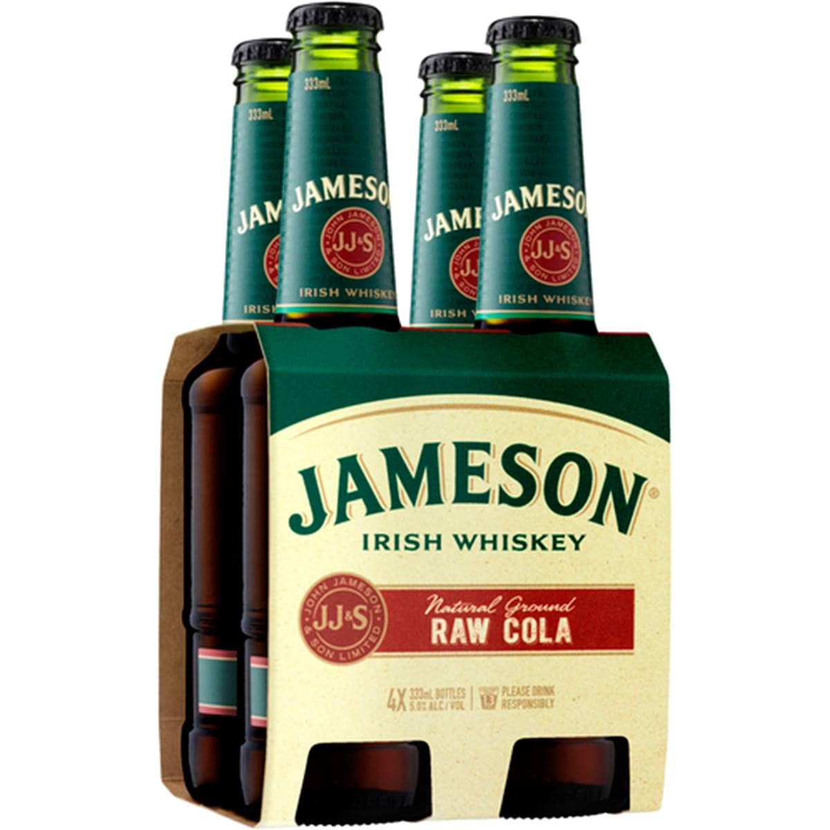 Jameson Irish Whisky & Raw Cola 4x333ml | Woolworths