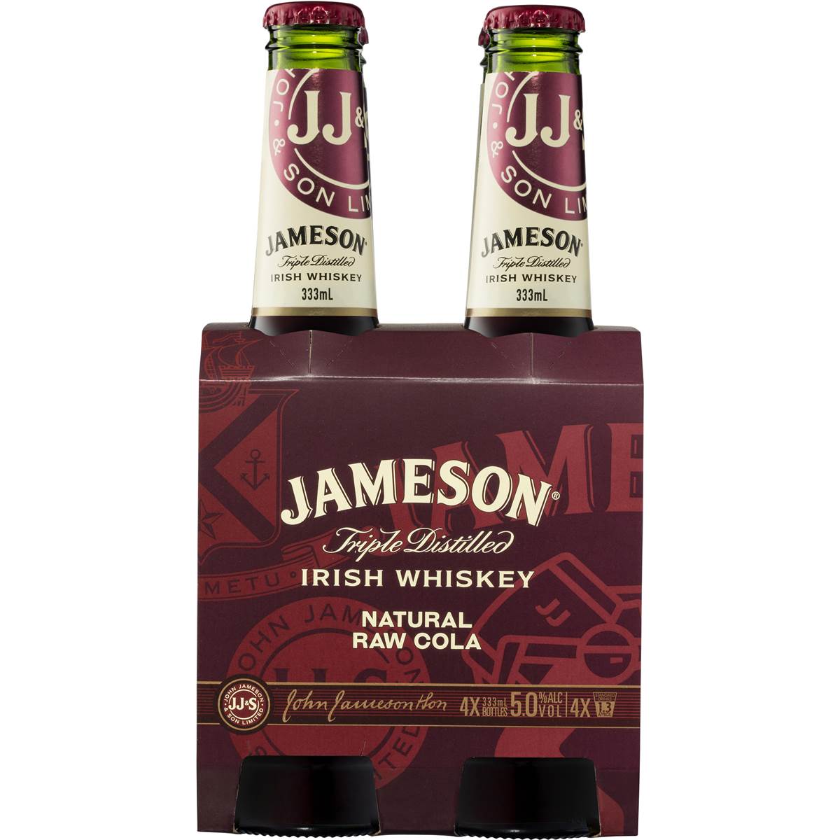 Jameson Irish Whisky & Raw Cola 4x333ml | Woolworths