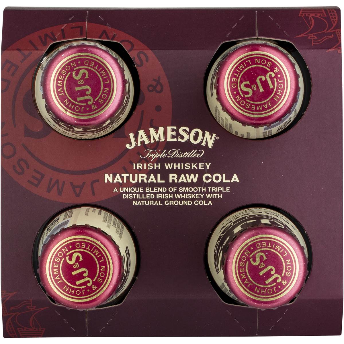 Jameson Irish Whisky & Raw Cola 4x333ml | Woolworths