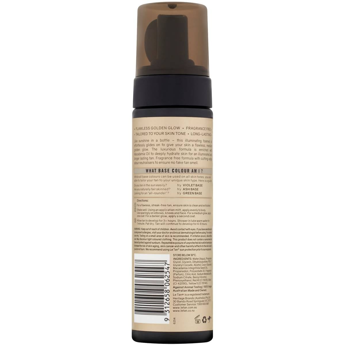 Le Tan Uber Glow Tan Ash Base 200ml | Woolworths