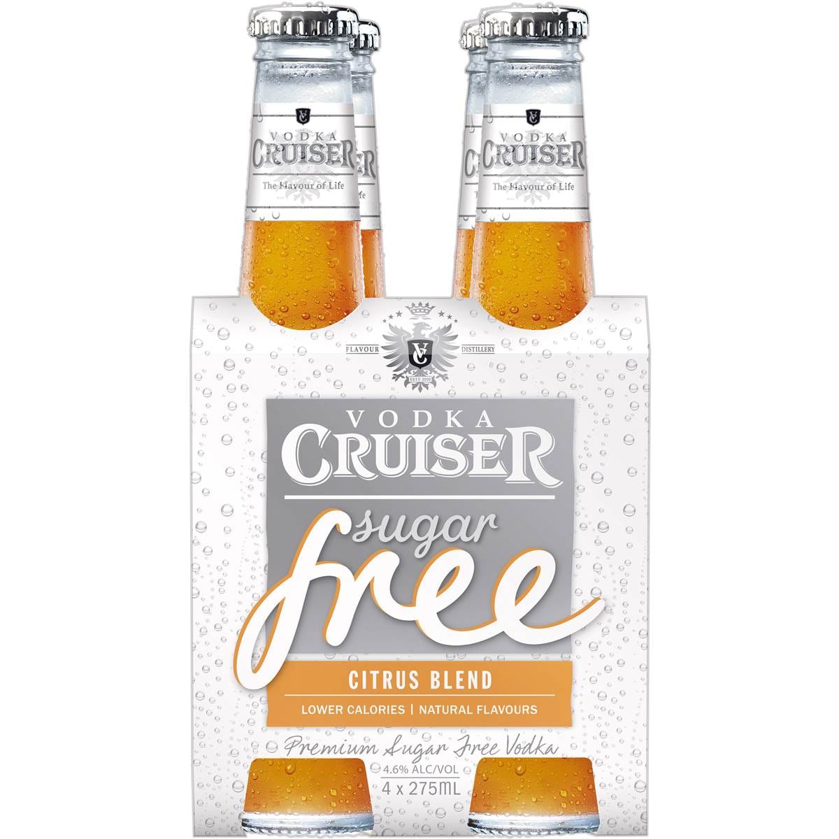 Vodka Cruiser Sugar Free Citrus Blend 4x275ml | Woolworths