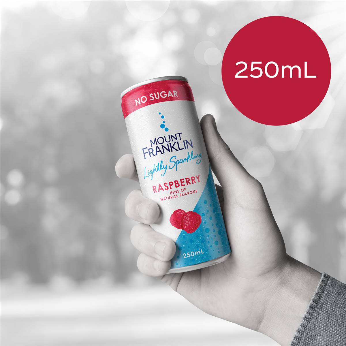 Mount Franklin Lightly Sparkling Water Raspberry Multipack Mini Cans 250ml X4 Pack | Woolworths
