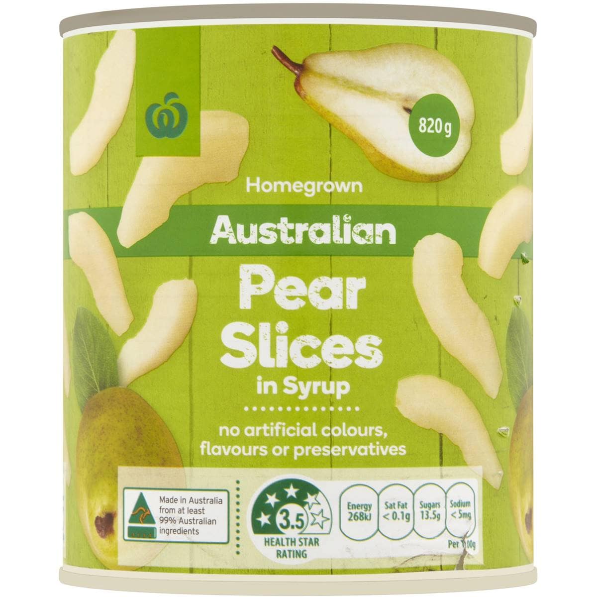 Woolworths Pear Slices In Syrup 820g | Woolworths