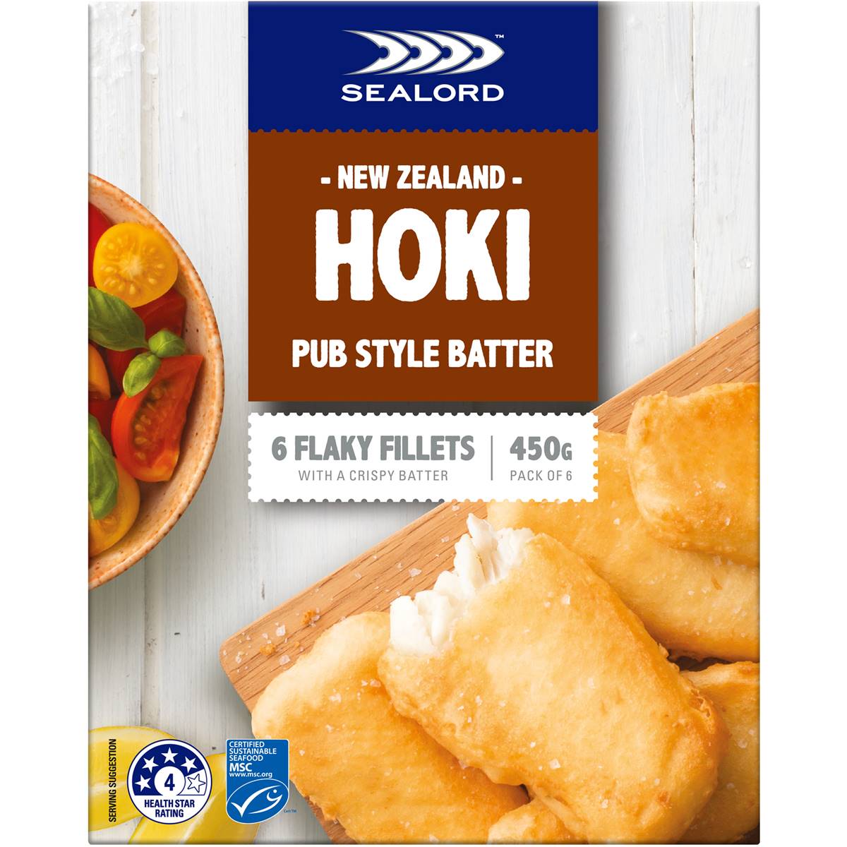 Sealord Hoki Fillets Pub Style 450g | Woolworths