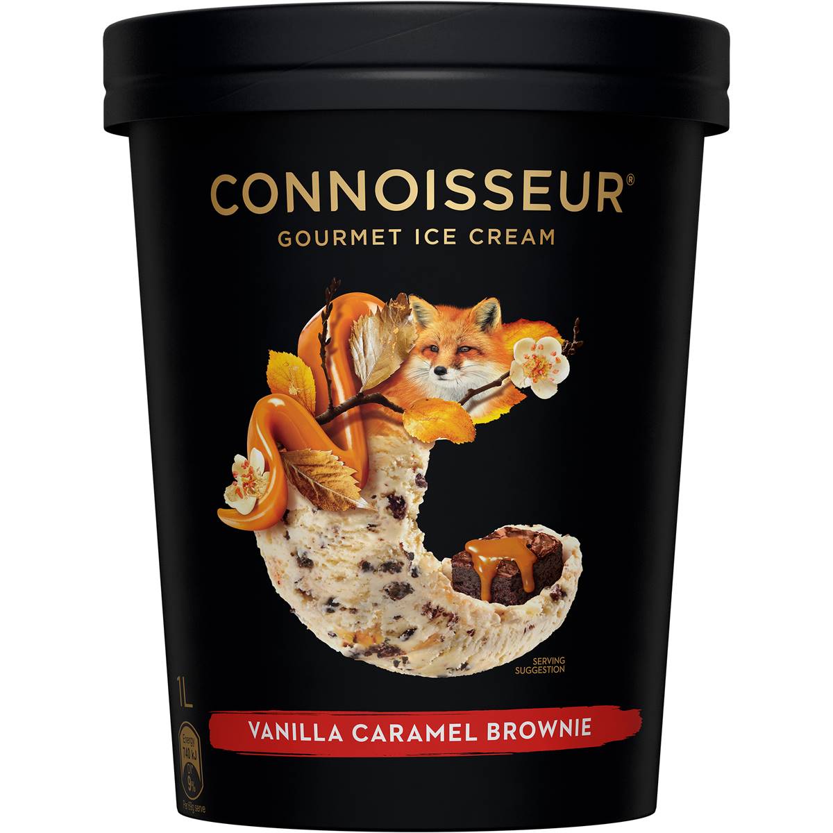 Connoisseur Ice Cream Vanilla Caramel Brownie 1l | Woolworths