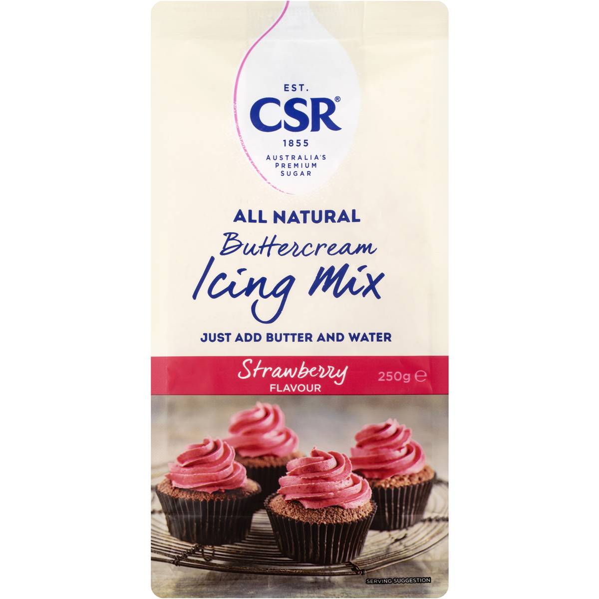 Csr All Natural Buttercream Icing Mix Strawberry Flavour 250g | Woolworths