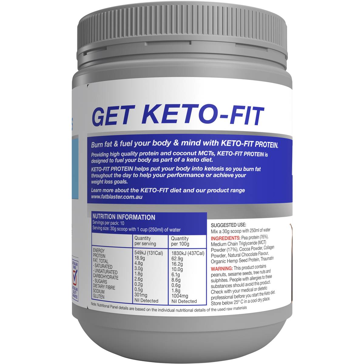 Naturopathica Fat Blaster Keto Fit Protein Chocolate 300g | Woolworths
