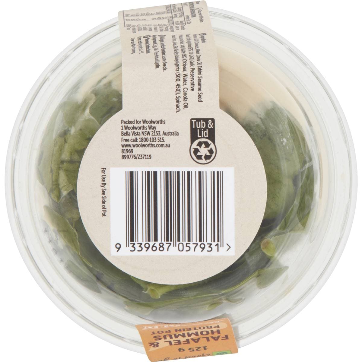 Woolworths Good To Go Falafel & Hummus Pot 125g | Woolworths