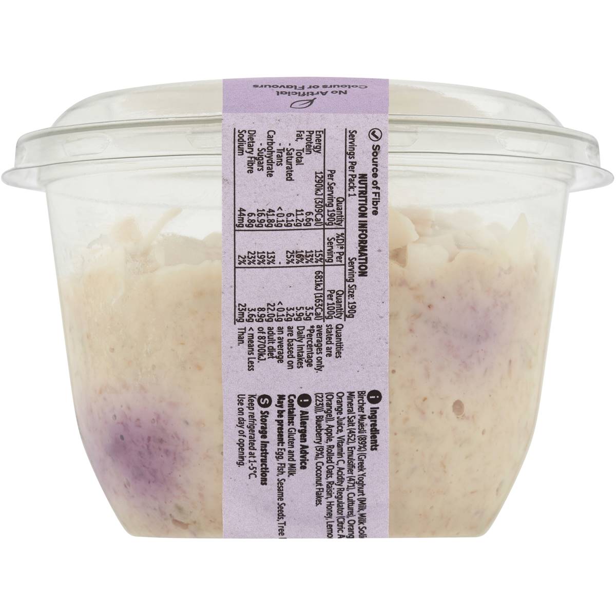 Woolworths Good To Go Blueberry Bircher Pot 190g | Woolworths