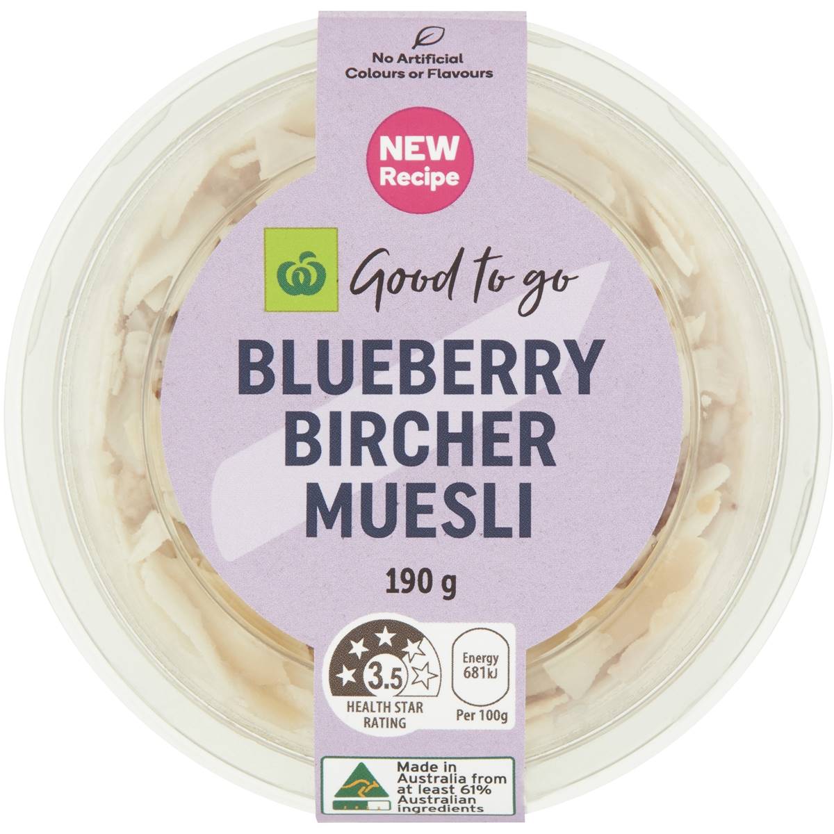Woolworths Good To Go Blueberry Bircher Pot 190g | Woolworths