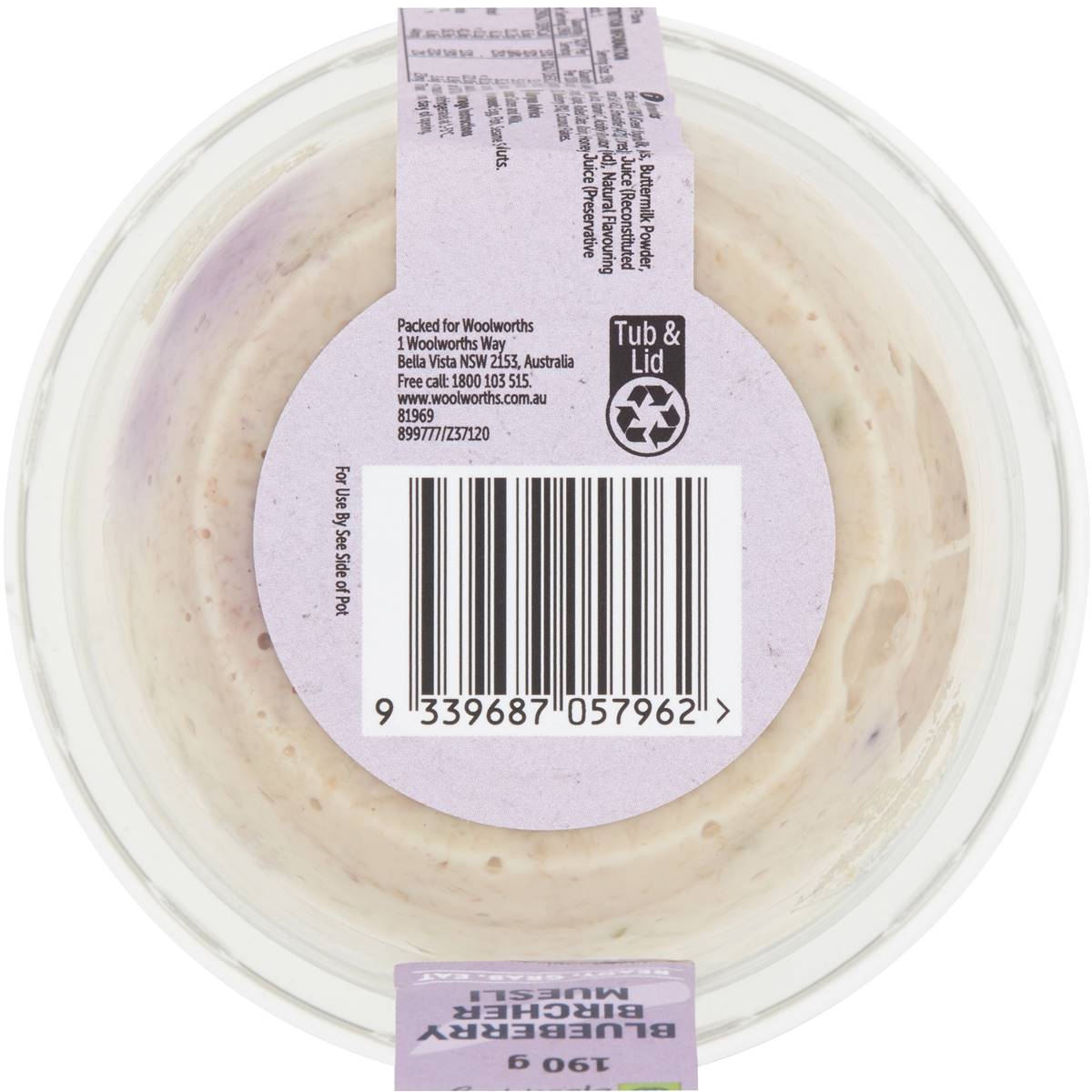 Woolworths Good To Go Blueberry Bircher Pot 190g | Woolworths