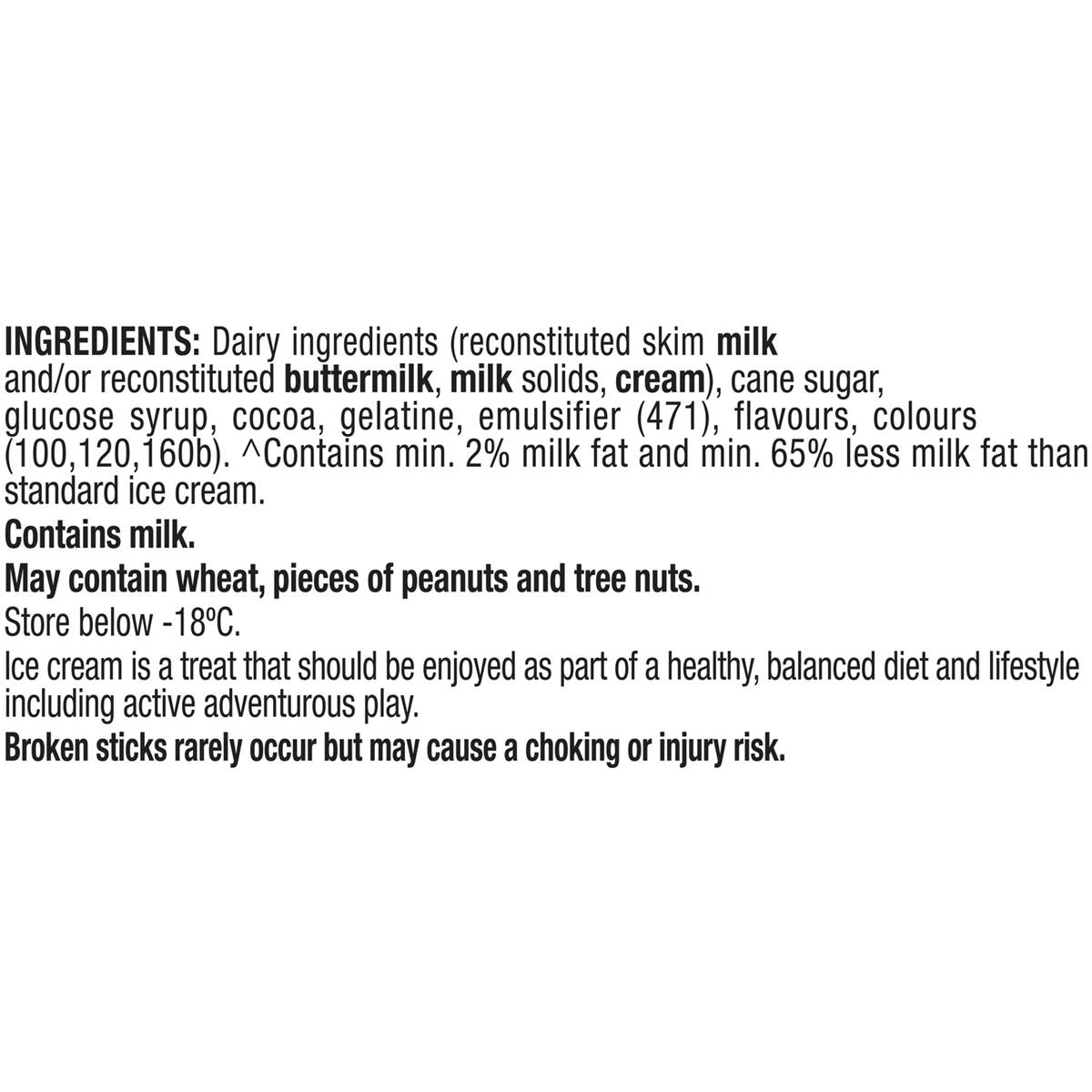 Streets Paddle Pop Chocolate 6 Pack | Woolworths