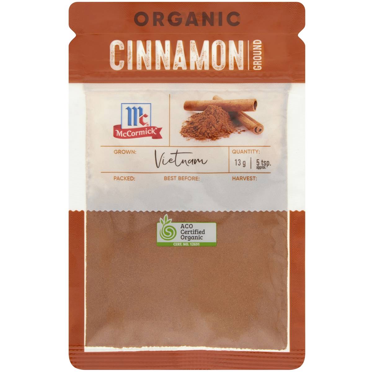Mccormick Organic Cinnamon Ground 13g | Woolworths
