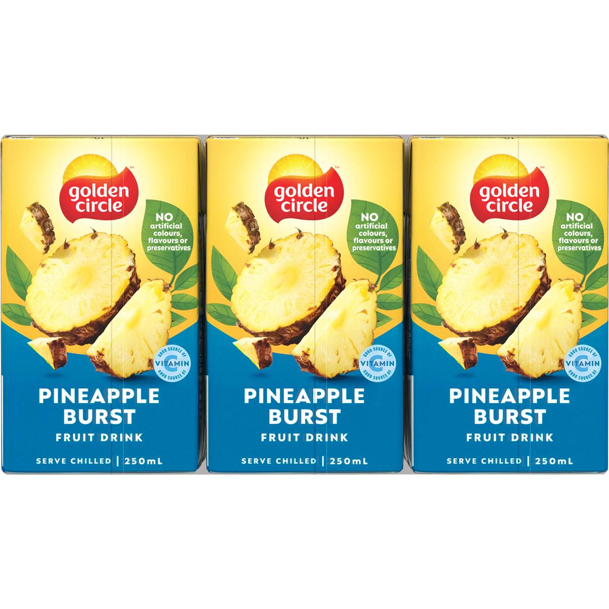 Golden Circle Fruit Drinks Lunch Box Poppers Multipack Pineapple Burst ...