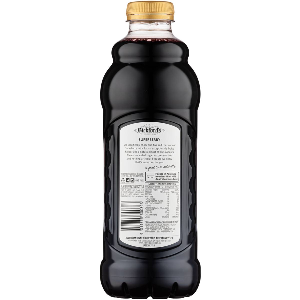 Bickford's Super Berry Juice 1l | Woolworths