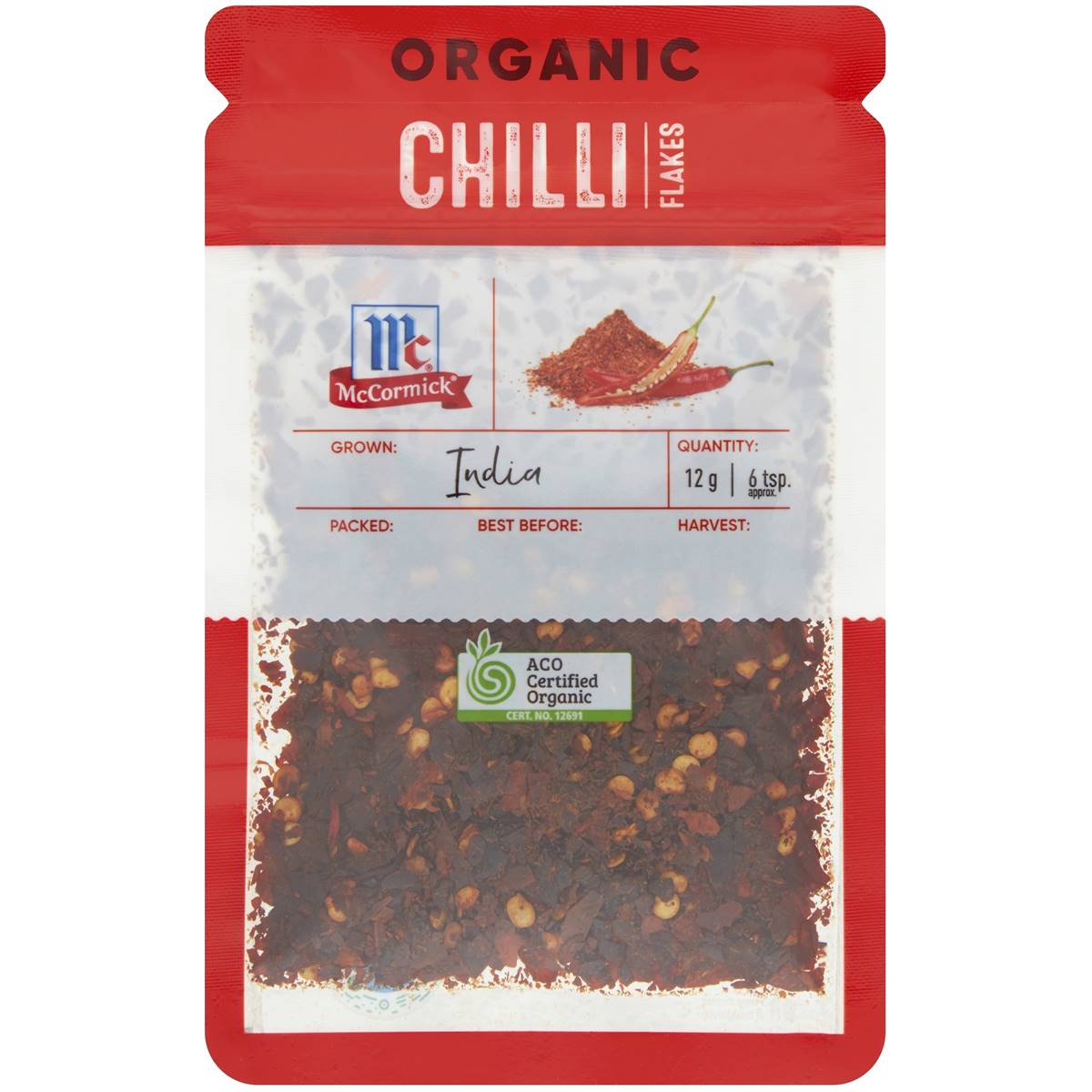 Mccormick Organic Chilli Flakes 12g | Woolworths