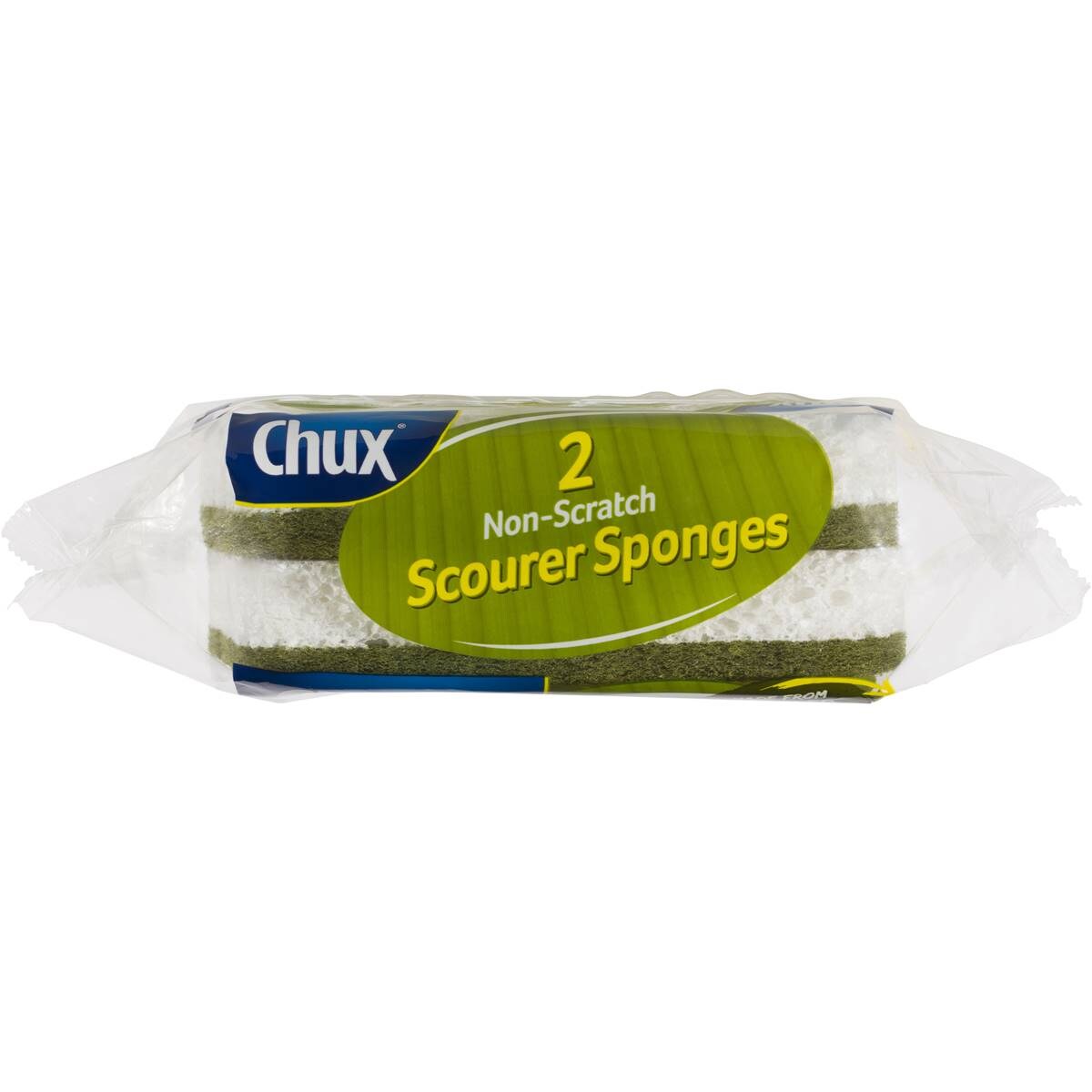 Chux Non Scratch Sustainable Sponge Scourer 2 Pack | Woolworths