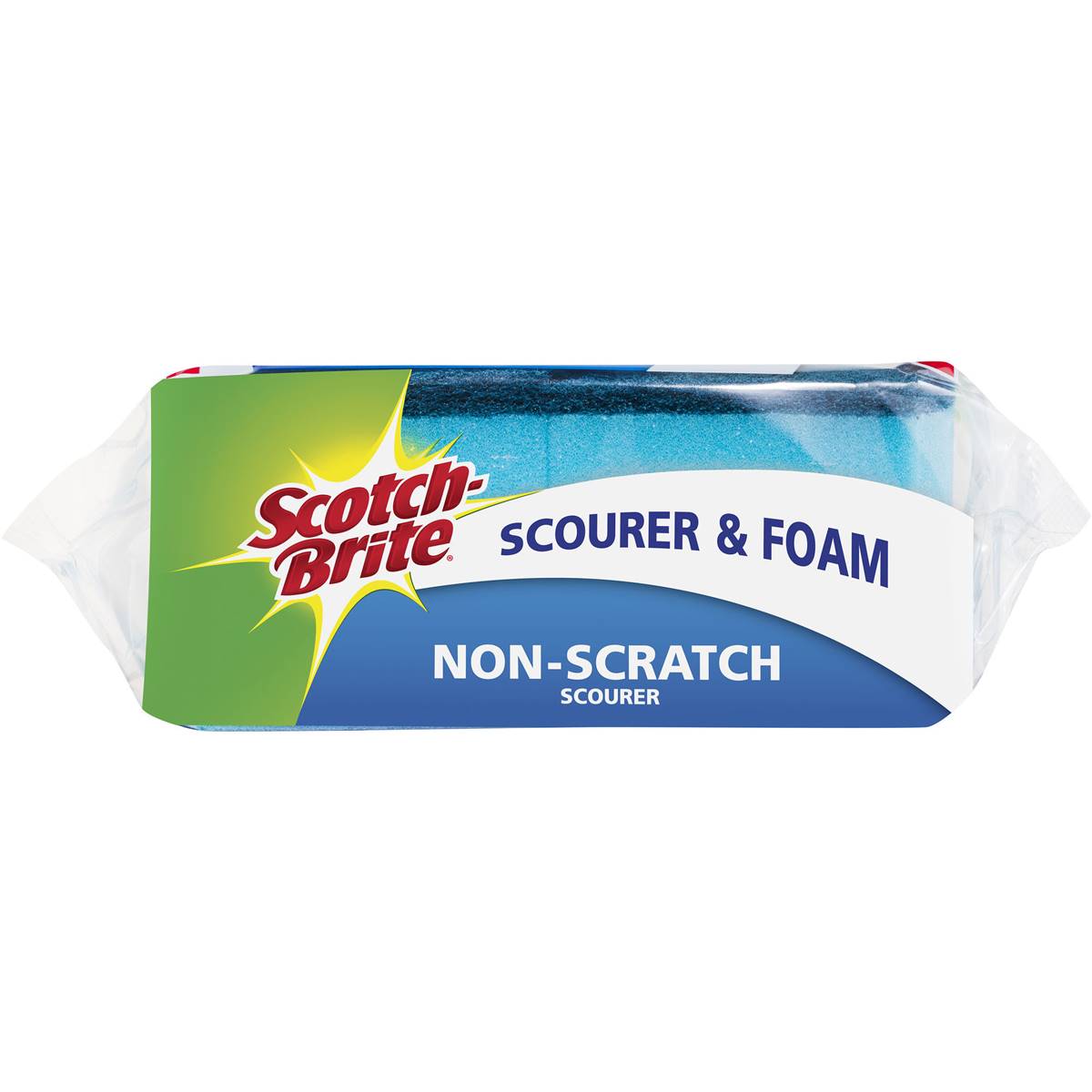 Scotch-brite Non Scratch Foam Scrub Sponge 4 Pack | Woolworths