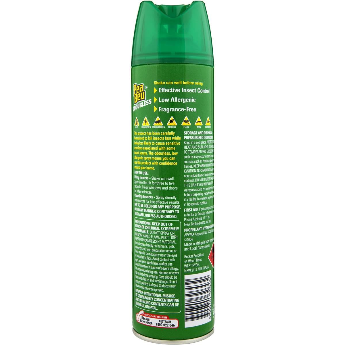 Pea Beu Flying Insect Killer Aerosol Spray Odourless 350g | Woolworths