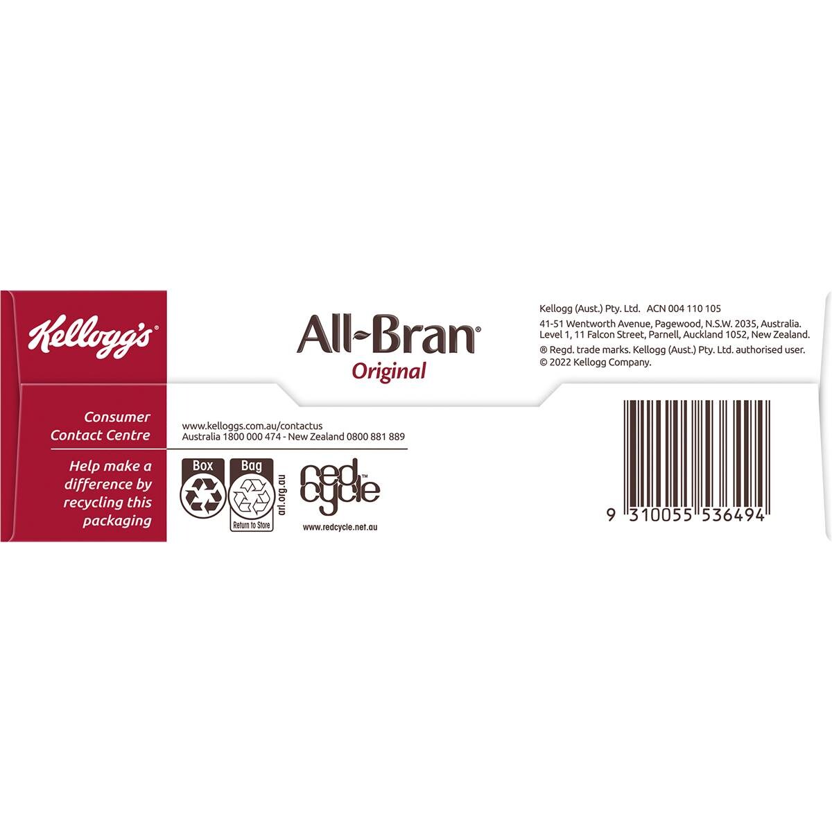 Kellogg's All-bran High Fibre Breakfast Cereal 530g | Woolworths