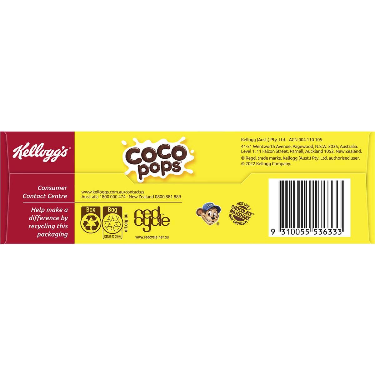 Kellogg's Coco Pops Chocolatey Breakfast Cereal 375g | Woolworths
