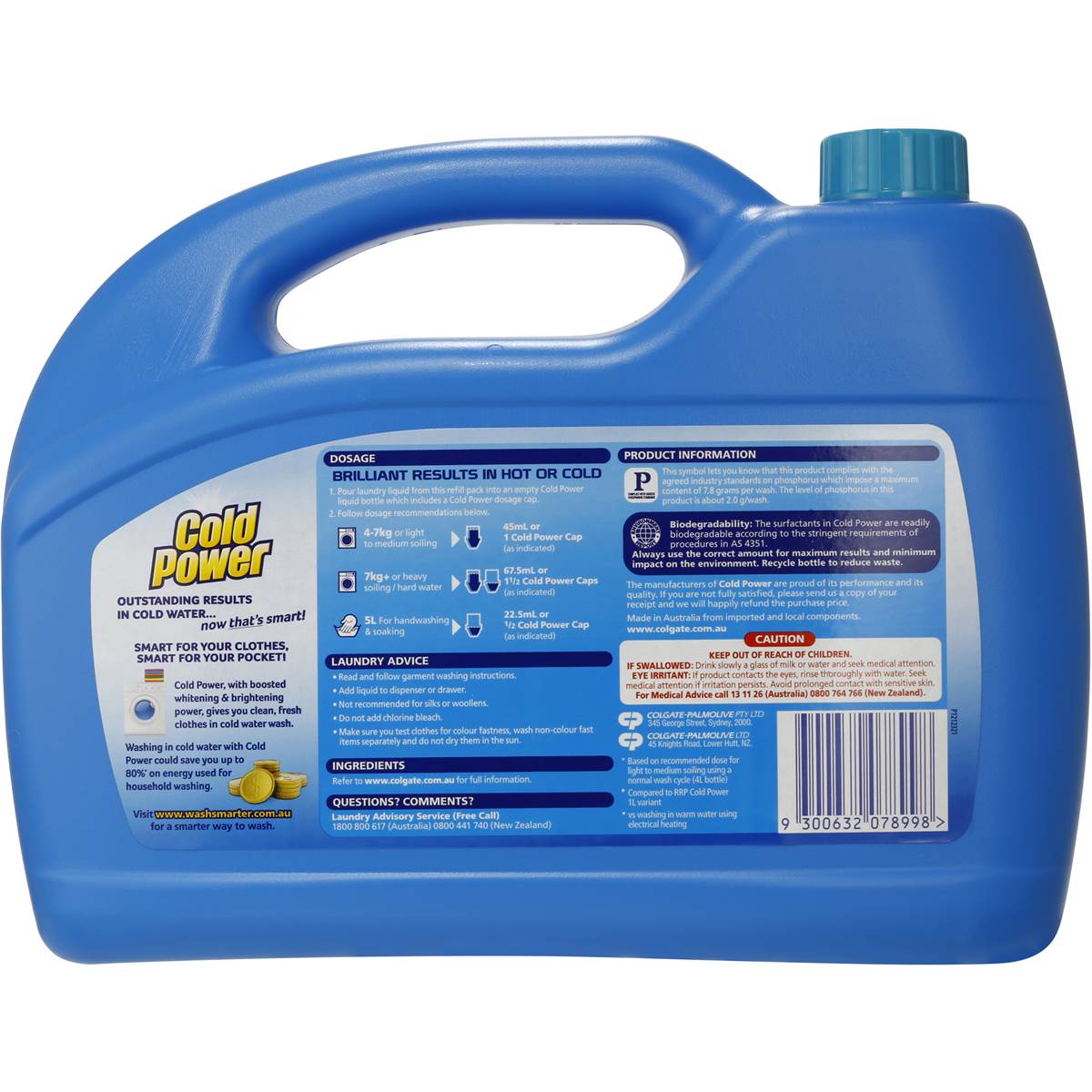 Cold Power Front Loader Liquid Regular 4l | Woolworths