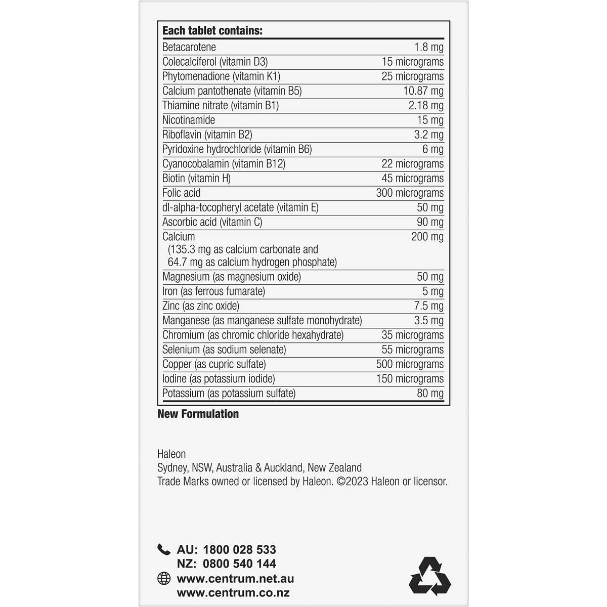 Centrum Advance Daily Multivitamin Supplements 120 Pack | Woolworths