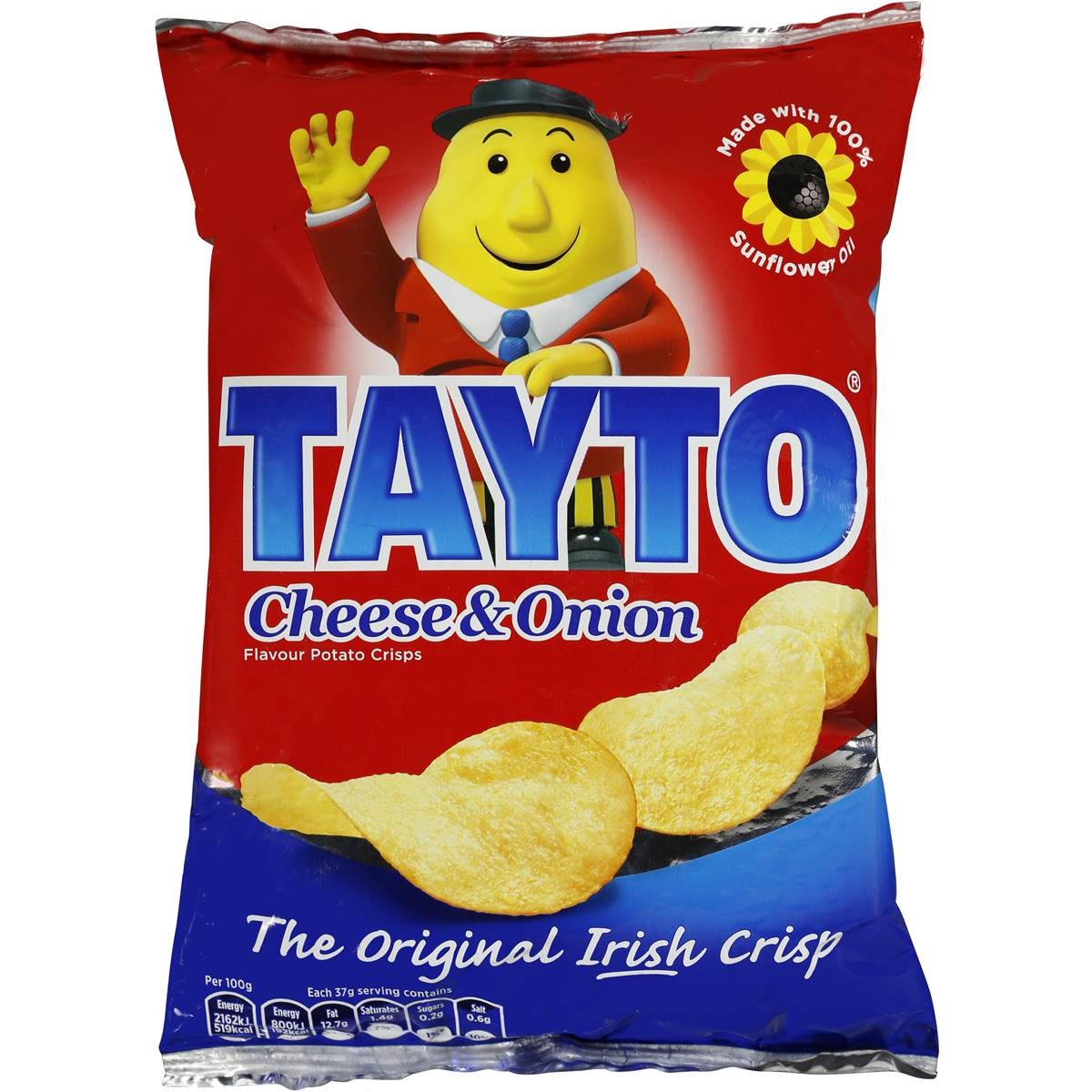 Tayto Snacks Cheese & Onion Crisps 37g | Woolworths
