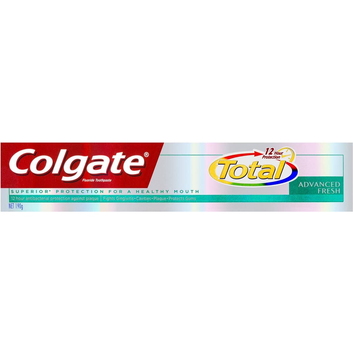 Colgate Total Advanced Fresh Fluoride Gel Toothpaste 190g | Woolworths