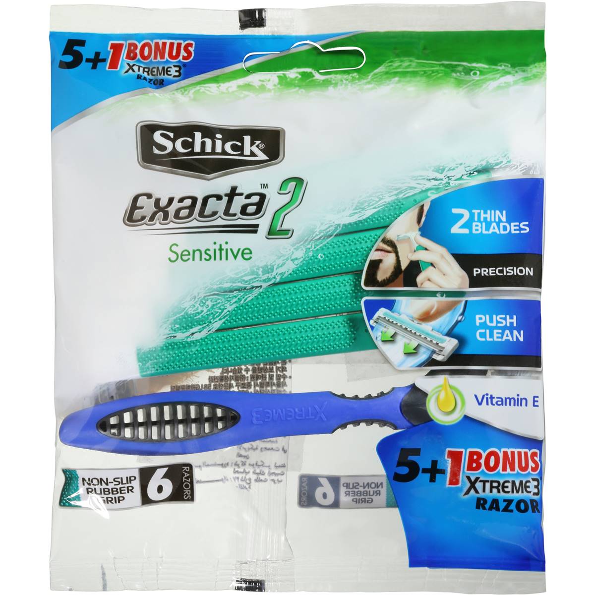 Schick Razor Disposable Exacta 2 5+1pk | Woolworths