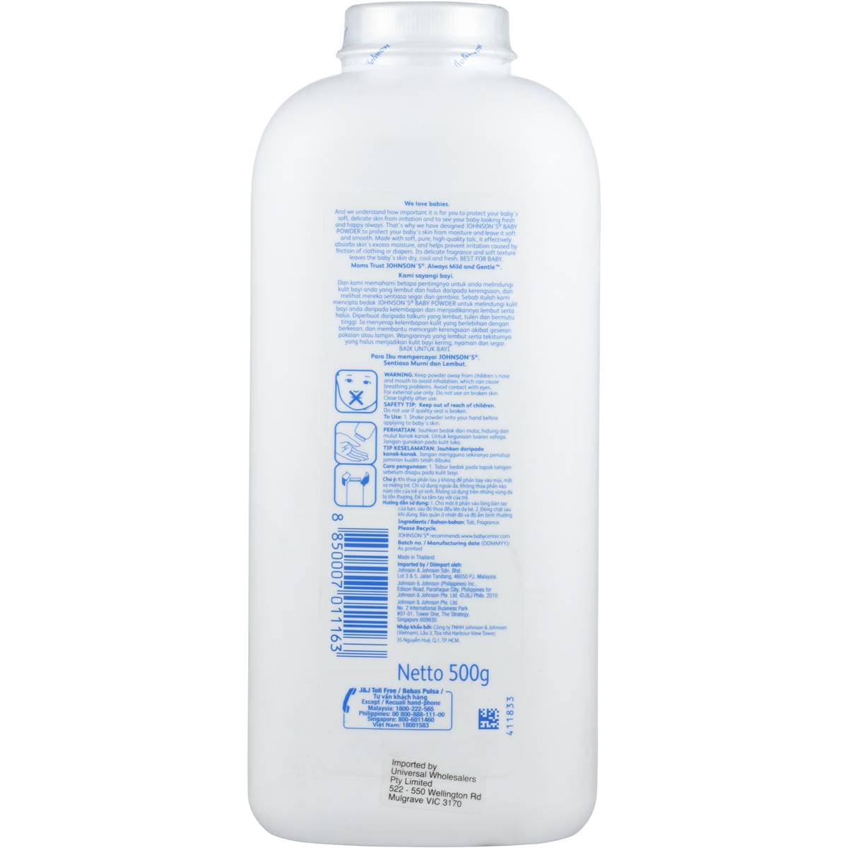 Johnson & Johnson Baby Powder 500g | Woolworths