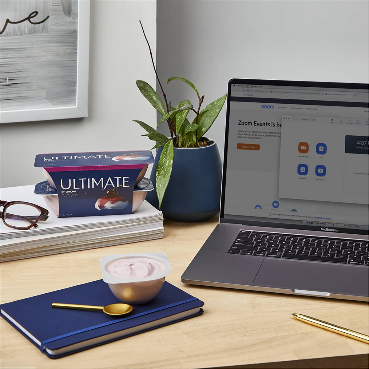 Ultimate Danone Double Cream Yoghurt Black Cherry 115g X 4 Pack ...