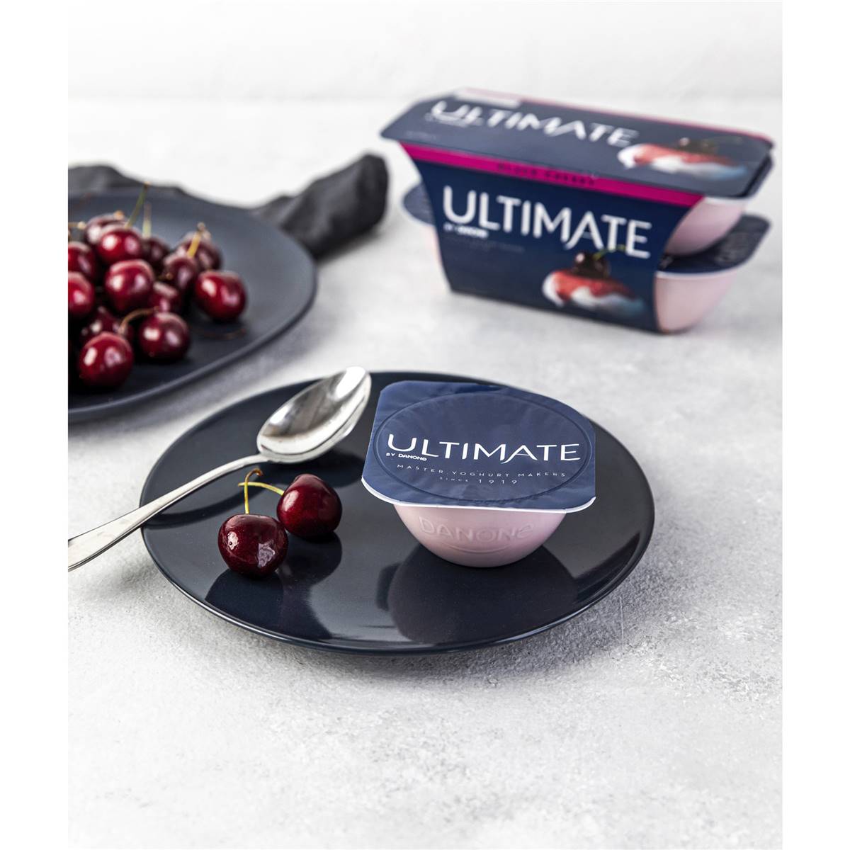 Ultimate Danone Double Cream Yoghurt Black Cherry 115g X 4 Pack ...