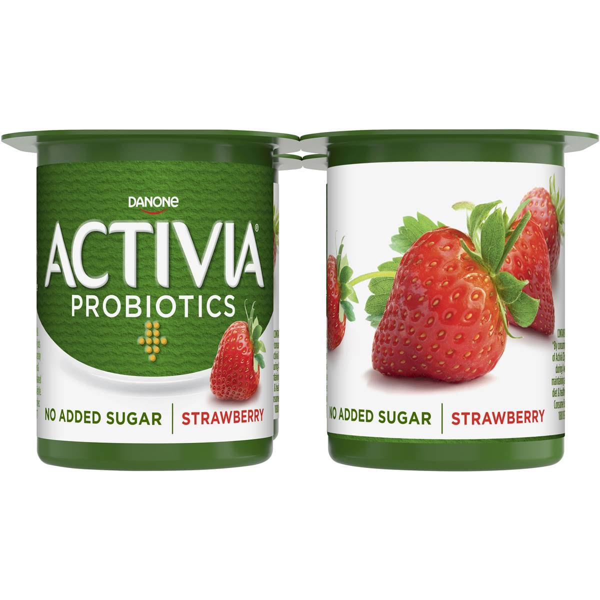 Activia Danone Probiotic Yoghurt No Added Sugar Strawberry 125g X 4 ...